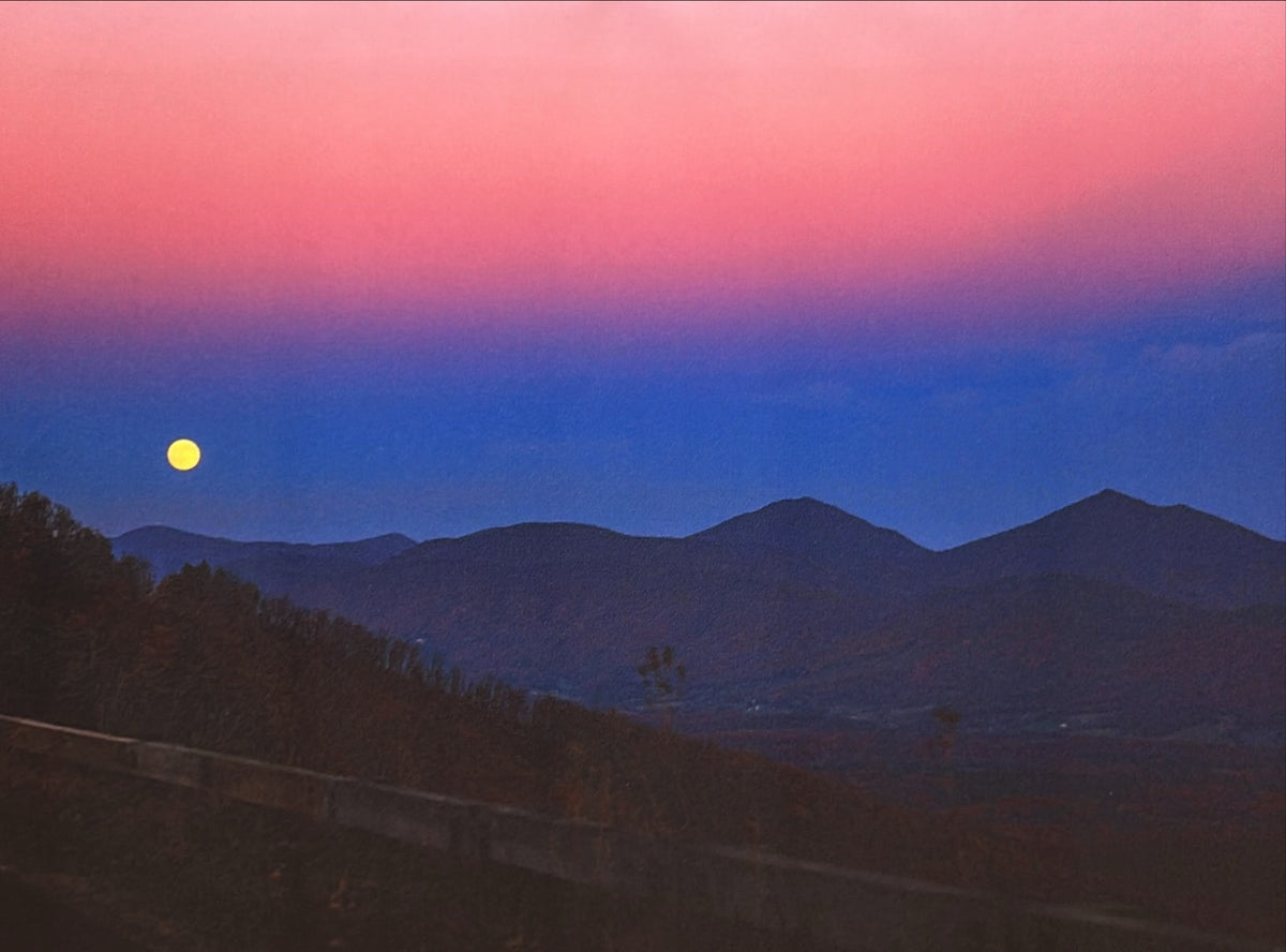 Brian Wells-Beaver Moon Rise Over Peaks Of Otter – The Little Gallery ...